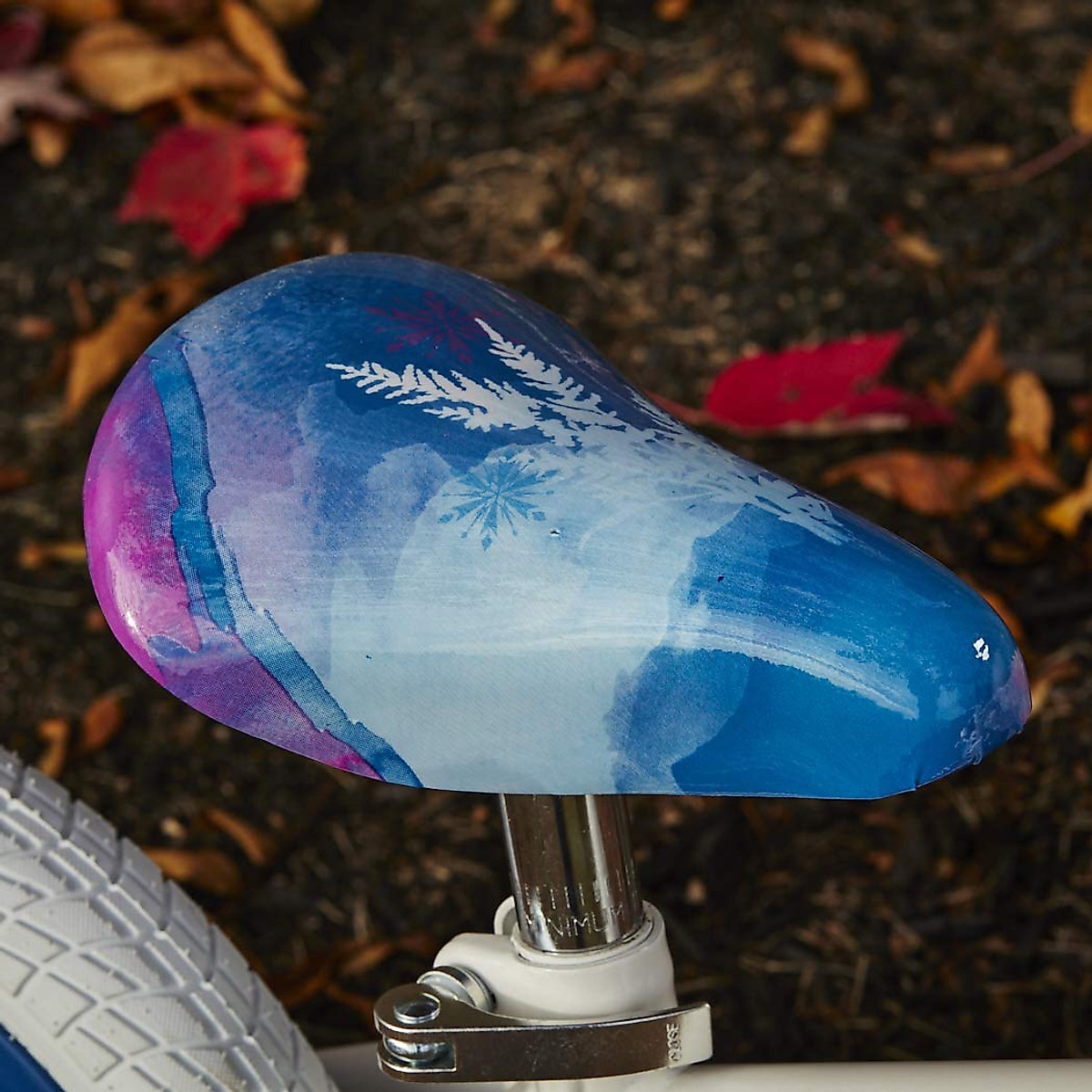 Huffy Frozen 2 Balance Bike for Toddler & Kids, Elsa Graphics, Purple, White, 12 inch