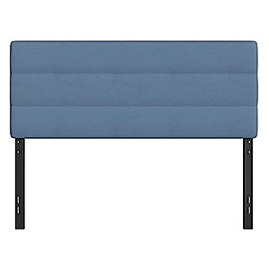 Flash Furniture Paxton Upholstered Headboard - Channel Stitched Blue Fabric Upholstery - Queen - Adjustable Height from 44.5" to 57.25" From Floor