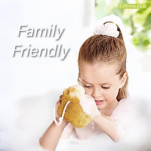 Evriholder Foam Body Sponge for Exfoliating Large Scrubber for a Relaxing Shower or Bath, Pack of 2