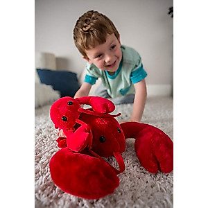 Mary Meyer Stuffed Animal Soft Toy, Lobbie Lobster, 10-Inches, Red , Black