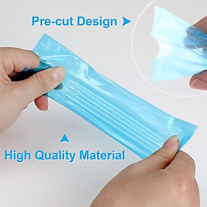 Gakonp 200pcs Clear Tattoo Machine Pen Covers Tattoo Pen Sleeves Plastic Dustproof Protection Blue Bags for Tattoo Professionals