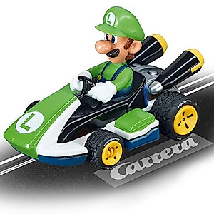 Carrera 64034 Mario Kart - Luigi 1:43 Scale Analog Slot car Vehicle for GO!!! Electric and Battery Slot car Racing Track Sets for unisex,children
