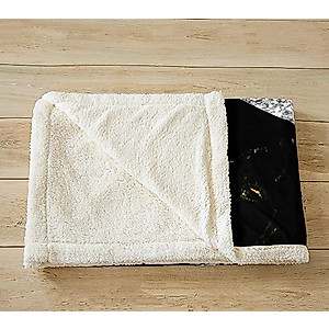 Luxury Black Gold Marble Bed Blankets Boys Girls Sexy Lips Throw Blanket for Kids Women Men Get Naked Soft Sherpa Blanket Funny Quotes Fuzzy Blanket for Sofa Bed Couch Bedroom Decor, Throw 50x60 Inch