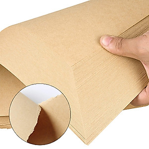 50 Sheets, Brown Kraft Cardstock-Brown Kraft Paper Card A4 200gsm Card Stock Printer Paper for Invitations, Menus, Crafts, DIY Cards