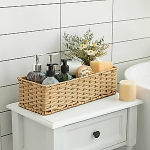 GRANNY SAYS Bundle of 2-Pack Wicker Storage Baskets & 2-Pack Wicker Baskets for Organizing