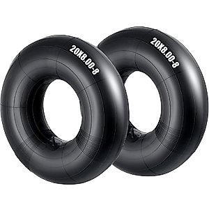 20x8.00-8 Inner Tubes, 20x10x8 Inner Tube, 20x8x8 Tube for Lawn Mower, Tractor, Golf Cart, Garden Carts, Hand Trucks, Garden Trailer, Snow Blower, Wheelbarrow, with TR13 Straight Valve Stem (2 Pack)