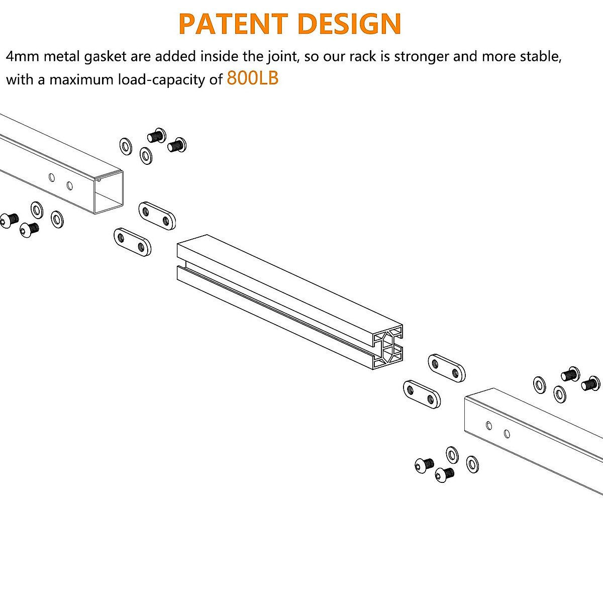 Universal Van Ladder Roof Racks, 3 Bars, Adjustable Matte Coating Van Rack with Ladder Stoppers, Fit Chevy Express Fullsize Van 1996-Up,Suitable for Vans with Rain Gutter,800LB Load-capacity