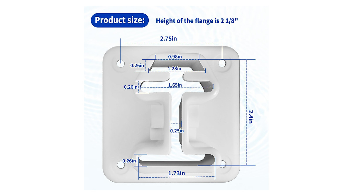 2 Pack 832414, 832414D, BUL-41-1 Ladder Flanges Replacement for Heavy ...