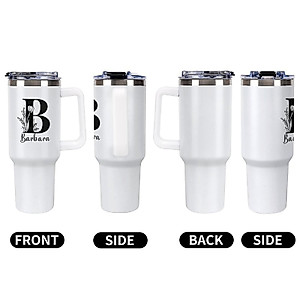 Personalized Tumbler Custom Insulated Travel Mug Custom Drinking Coffee Cup with Name Monogram initials 40oz Christmas Birthday Gift
