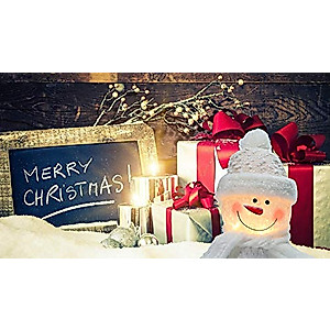 HutHomery Lighted Christmas Snowman Lamp, Electric Glass Snowman Ball Night Lights with Santa Claus Hat for Xmas Holidays Home Décor