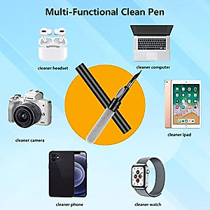 Hksany Bluetooth Earbuds Cleaning Pen, Wireless Headphones Cleaning Tool Multi-Function Cleaner Kit with Soft Brush for Earphones, Charging Box Accessories, Phone, Camera