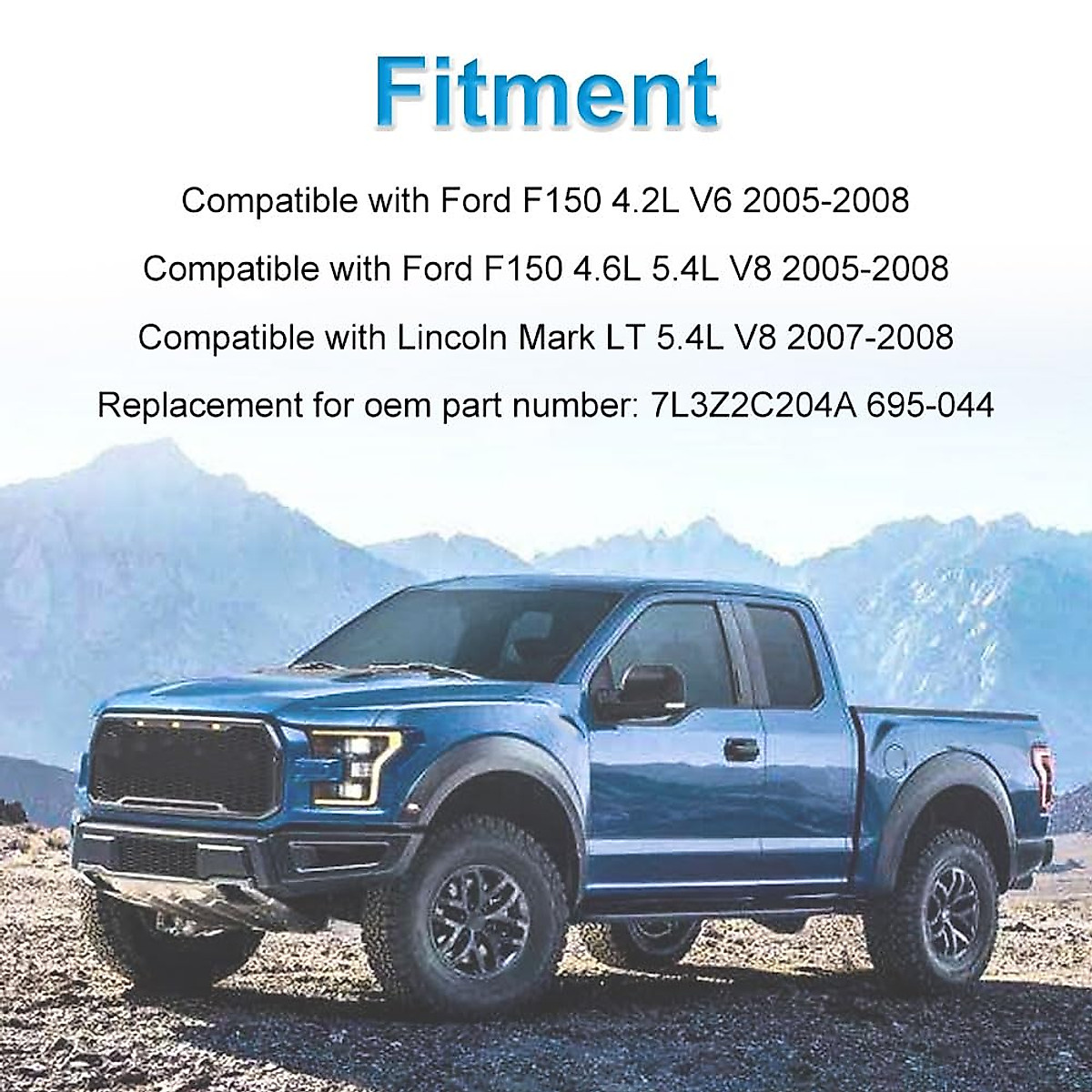 WMPHE Compatible with 1 Pair Front Left & Right ABS Wheel Speed Sensor Ford F150 2005 2006 2007 2008, Lincoln Mark LT 2007 2008, Replace OEM 7L3Z-2C204-A 695-044, Only for RWD Models