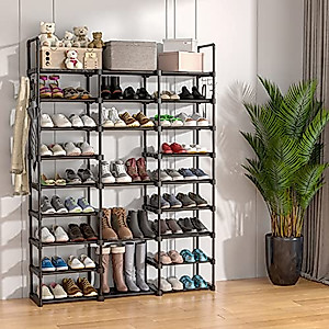 NIUBER 9 Tier Shoe Rack Sturdy Large Show Rack Heavy Duty for Entryway Shoe Shelves for Closet Shoe Rack Organizer for Entryway