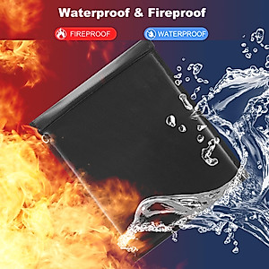 Large Faraday Bags with Purse Strap, 15''x10'' Faraday Cage, Waterproof & Fireproof Faraday Bag , Anti-Tracking Faraday Key Fob Protector, Faraday Bags for Phones & Tablets, RFID Signal Blocker Bag