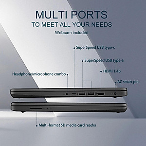 HP Stream Laptop 14" HD, Intel Celeron N4020 Processor, 4GB DDR4 RAM, 64GB SSD, Intel HD Graphics, 720p Webcam, 1 Year Office 365, White, Win 11 S, Alpacatec Accessories