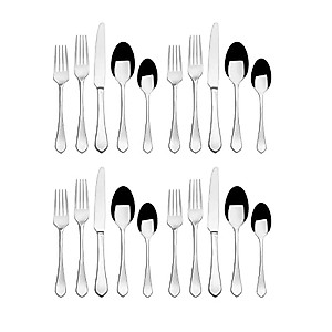 Mikasa Colson 18/10 20 Piece Stainless Steel Flatware Set, Service For 4