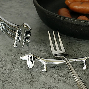 Tofficu 6pcs Puppy Chopstick Rest Japanese Chopstick Rest Dining Room Decor for Table Fondant Molds Chopstick Stand Holders Ceramic Decor Chopsticks Stand Fork Tableware Zinc Alloy Bracket