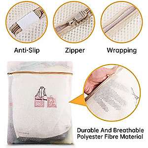 6 Pack Mesh Laundry Bags for Washing Delicates,Washing Machine Wash Bags,Premium Zipper, Clothing Washing Bags, Travel Storage Organize Bag(2 Large, 2 Medium and 2 Small cylinder)