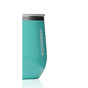 Corkcicle Origins Stemless Cup - Triple Insulated Stainless Steel Travel Wine Cup Tumbler for Coffee, Wine, and Cocktails - Spill Proof, Reusable, BPA-Free, Dishwasher Safe - Turquoise, 355ml/12oz