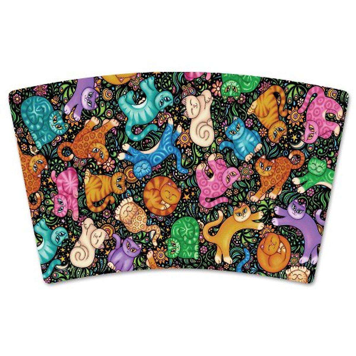 Mugzie Cat Toss Travel Mug with Insulated Wetsuit Cover, 16 oz, Black