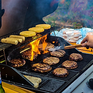 Uniflasy Cast Iron Cooking Grates for Monument 24367,35633,17842, 24633, 13892,41847NG,14733,27592,38667,Denali 405,Denali 425 4-Burner Gas Grill,Cooking Grid Replacement Part Kit 97888,3 Pack