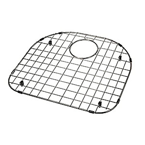 Silver Lake 23" L x 21" W x D x 9" Single Bowl D Shape Undermount Kitchen Sink 18 or 16 Gauge with Grid, Clips, Strainer (SLU430) (16 Gauge)