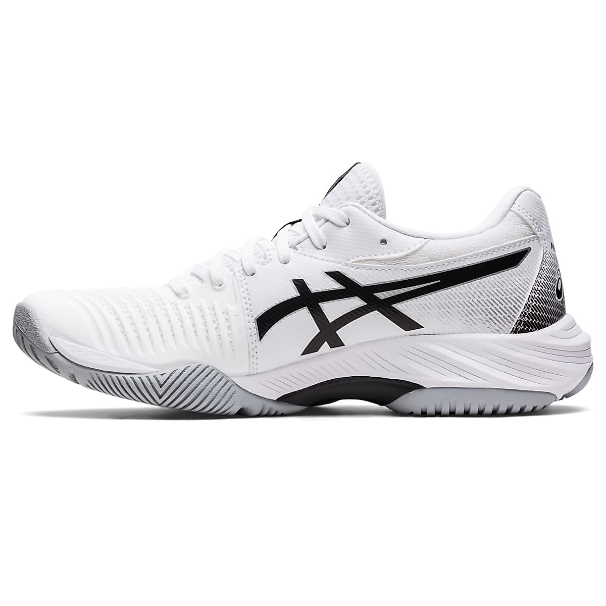 ASICS Women's Netburner Ballistic FlyteFoam 3 Volleyball Shoes, 10.5, White/Black