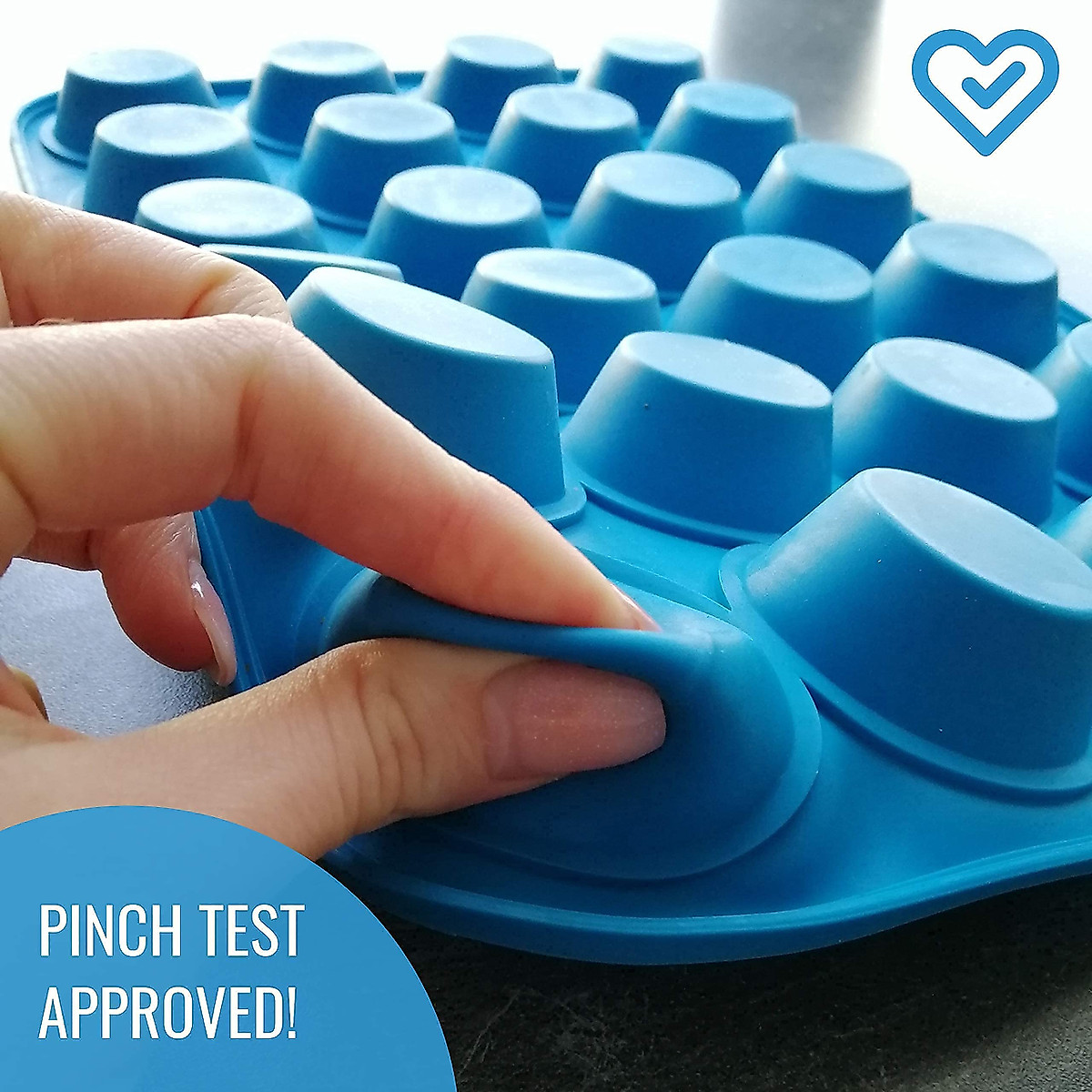 KPKitchen Baking Sheet & Rack Set and Silicone Mini Muffin Pan 24 Cup - Aluminum Pan (18” x 13”) + Stainless Cooling Rack (16.8” x 11.8”) - 24 Cup Mini Cupcake Pan - 100% Food Safe & BPA-free