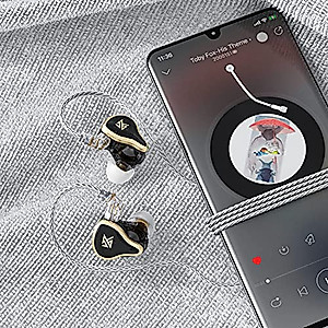 KZ ZAS in-Ear Headphones Wired,IEM Earphones,16-Unit Hybrid High-Frequency 7BA+10mm Dual DD HiFi Stereo Sound Earphones Noise Cancelling Earbuds(Black,No Mic)