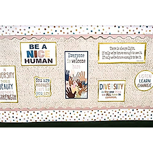 Teacher Created Resources Everyone is Welcome Painted Dots Straight Border Trim (TCR7165)