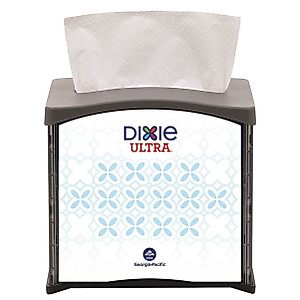 Dixie Ultra Tabletop Interfold Napkin Dispenser (Formerly EasyNap) by GP PRO (Georgia-Pacific), Black, 54527, Holds 300 Napkins, 5.900" W x 7.480" D x 6.640" H
