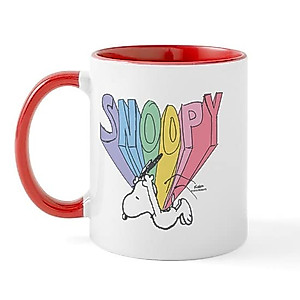 CafePress Snoopy Rainbow Mugs Ceramic Coffee Mug, Tea Cup 11 oz