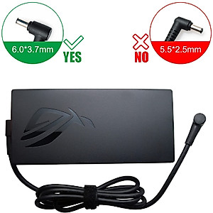 180W AC Adapter Fit for Asus Gaming Laptop ROG Zephyrus G GA502 TUF FX705D FX705DD FX705DT FX505D FX505DD FX505D FX505DD FX505DT FX505DU FX505DY FX505G FX505GT FX505 Power Supply Charger