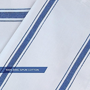 Avalon Kitchen Dish Towels Set (Value Pack of 15) Size 15x25 Inch, 100% Cotton Soft & Absorbent Linen Kitchen Towels, Tea Towels, Reusable Cleaning Cloths for Household Cleaning (Blue)