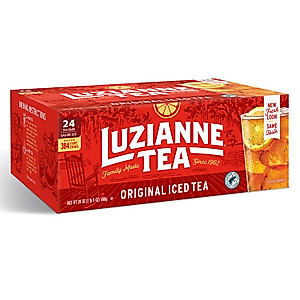 Luzianne Iced Tea Bags, Gallon Size, Unsweetened, 24 Count Box, Specially Blended For Iced Tea, Clear & Refreshing Home Brewed Southern Iced Tea