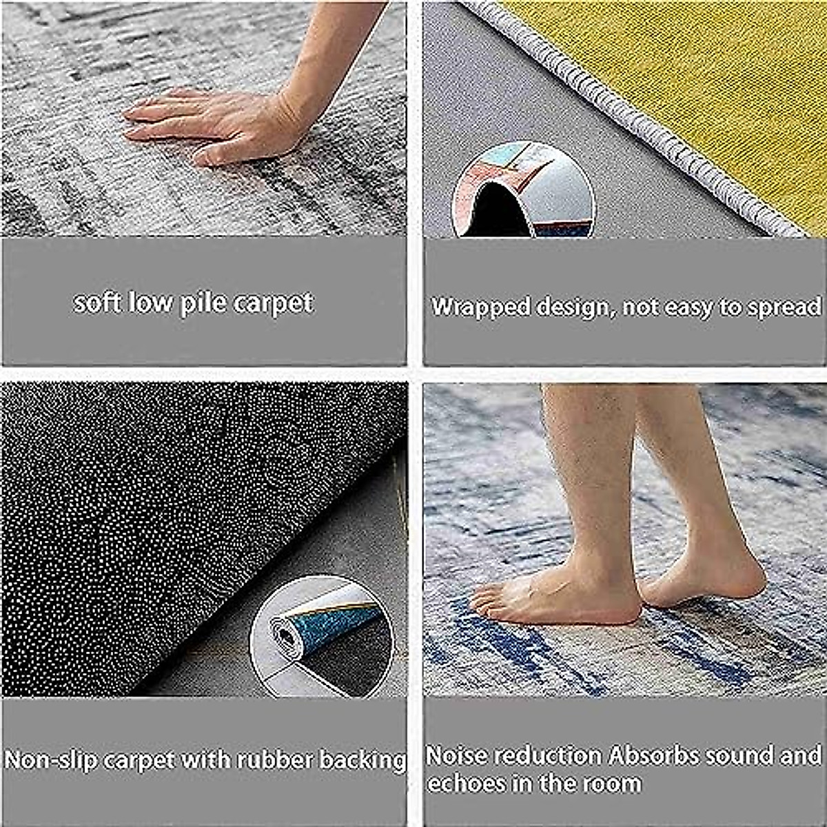 Country Style Area Rugs, 5x7ft, Modern Farmhouse Red Flowers and Green Leaves Traditional Art Rug Non-Slip Low-Pile Dining Room Mat Indoor Accent Carpet for Office Home