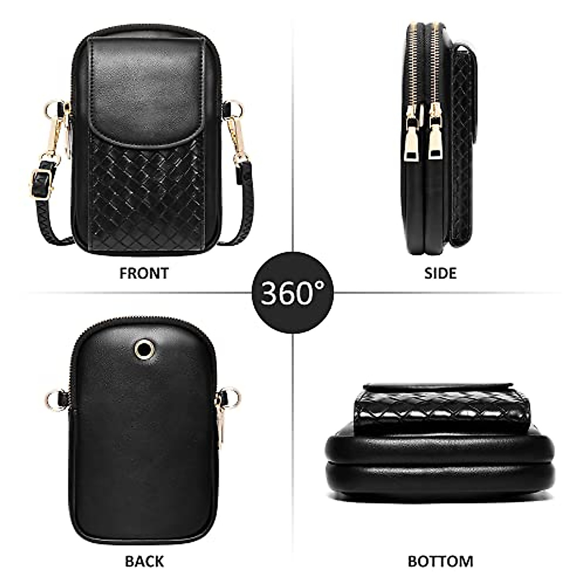 KUKOO Small Crossbody Phone Bags for Women Cell Phone Purse Wallet with Card Slots