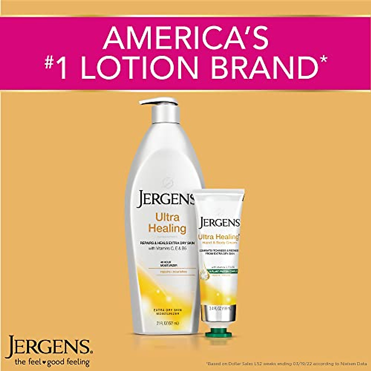 Jergens Ultra Healing Dry Skin Moisturizer, Body Lotion for Absorption into Extra Dry Skin, Use After Washing Hands, 10 Ounce, with HYDRALUCENCE blend, Vitamins C, E, and B5