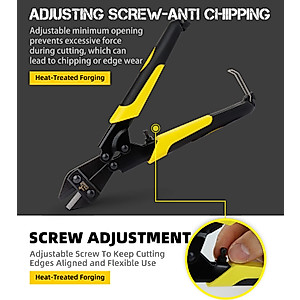 DOWELL 8" Bolt Cutter, Small Mini Bolt Cutter for Wire with Soft Rubber Grip, Chrome Molybdenum Steel Blade (8")