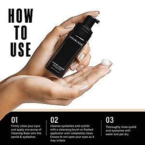 Sugarlash PRO Lashpure Cleanser with Cleansing Brush | Lash Shampoo for Lash Extensions | pH-Balanced & SLS-Free Eyelash Extension Cleanser, Removes Makeup & Oil | 50mL / 1.7 fl. oz