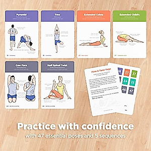 WorkoutLabs Yoga Cards – Beginner: Visual Study, Class Sequencing & Practice Guide with Essential Poses, Breathing Exercises & Meditation · Plastic Flash Cards Deck with Sanskrit