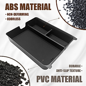 Muslogy Center Console Organizer Compatible with 2023 2024 2025 Honda Pilot Accessories, 2024 2025 Ridgeline/Passport Center Console Storage Box Divider Inserts Interior ABS Material(Black)