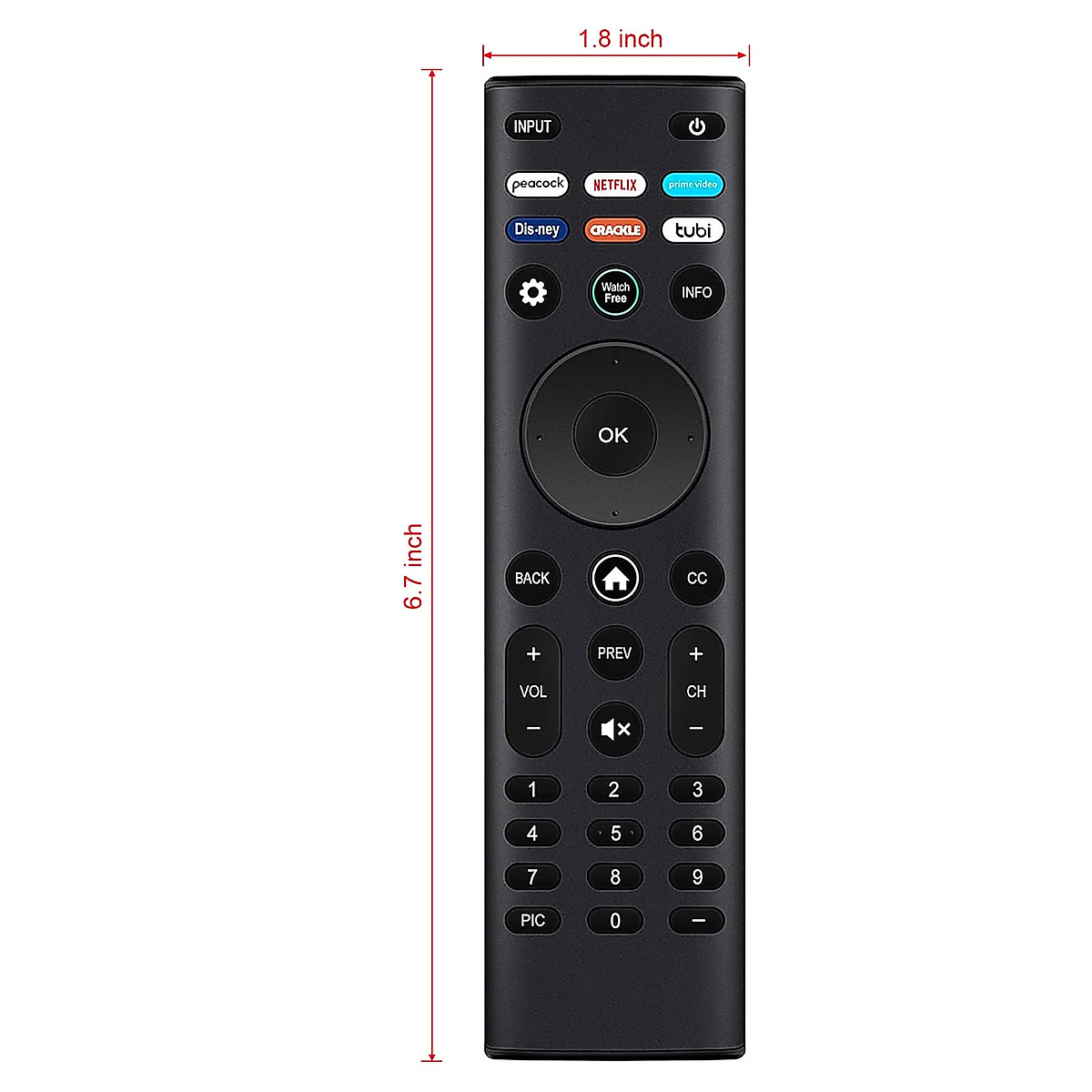 XRT140 Replace Remote Control fit for VIZIO D Series LED Smart TV D40f-J09 D43f-J04 D32f4-J01 D32f-J04 D32h-J09 D24f4-J01 D24h-J09 D24f-J09 (V3)