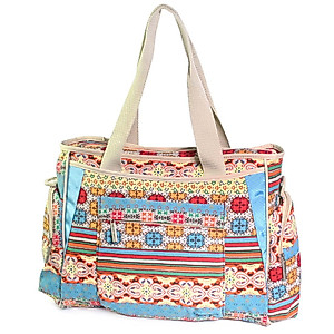 KF Baby Bohemian Diaper Bag Value Set, Crossbody Strap, Stroller Hooks, More