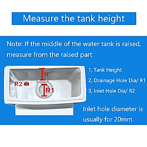 T Tulead Toilet Push Flush Valve Dual 185mm/7.28" Push Button Fill Valve Fit for Drainage Hole 64mm/2.5"