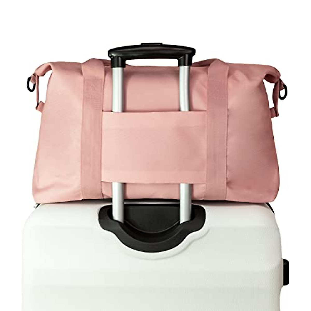 Jadyn Lola Travel Bag, Weekender/Overnight Duffel, Gym Tote Bag for Women (Pink Blush)