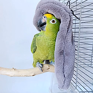 n Comfortable Fleece Bird Blanket for Cage, Cozy Corner for Parrot Cage Warm Bird Bed in Birdcage Cuddle Nest Hanging Bird Toys