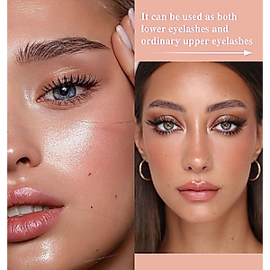False Eyelashes Bottom Lashes Wispy Natural Mink Lashes Clear Band DIY Lashes Reusable Soft Handmade Lashes Pack