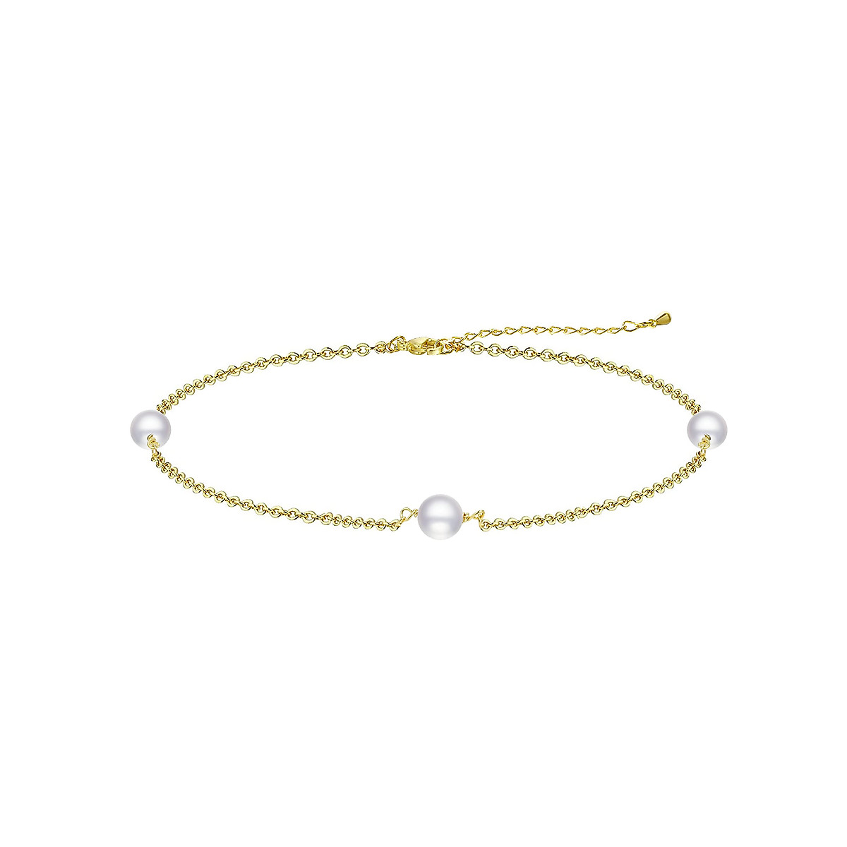 ASCOMY Dainty Pearl Bracelets for Women 14K Gold Plated Handmade Pearl Bracelet Freshwater Pearls Jewelry Gifts for Women