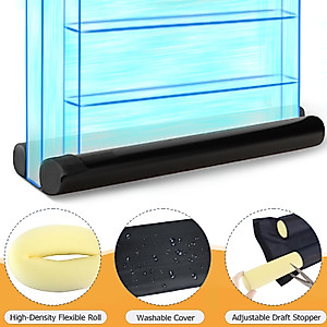 BlissTrends Door Draft Stopper Covers Gaps up to 2", Draft Stopper for Bottom of Door Soundproof, Windproof, Dustproof, Block Light, Insect Resistant, Under Door Draft Stopper 36 Inch (Black)